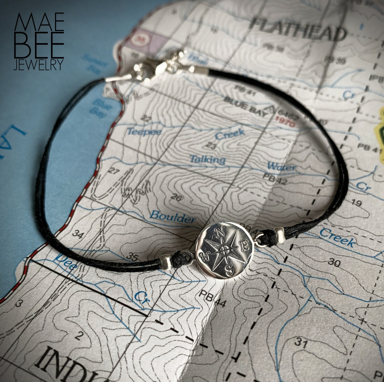 Compass Bracelet Sterling Silver Wanderlust Travel Jewelry | Etsy