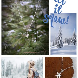 Snowflake Necklace, Winter Jewelry, Snow Jewelry, Snowflake ...