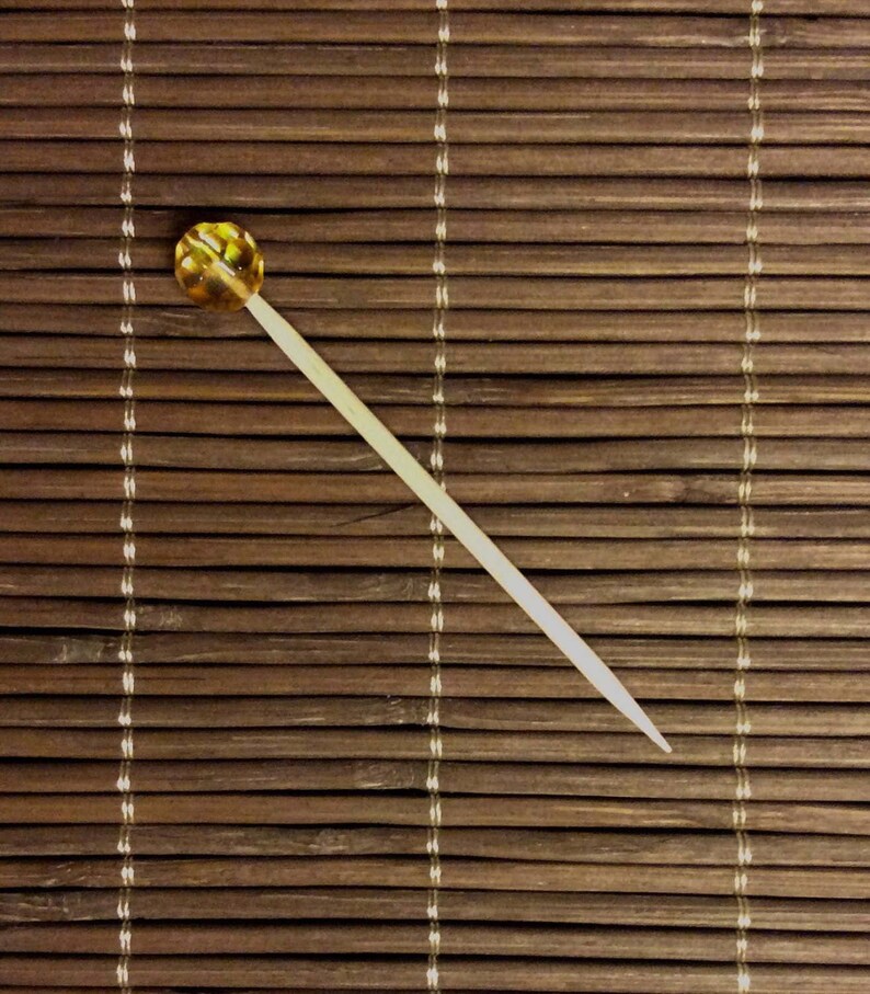 20 Cocktail Party Toothpicks With Orange-yellow Iridescent - Etsy