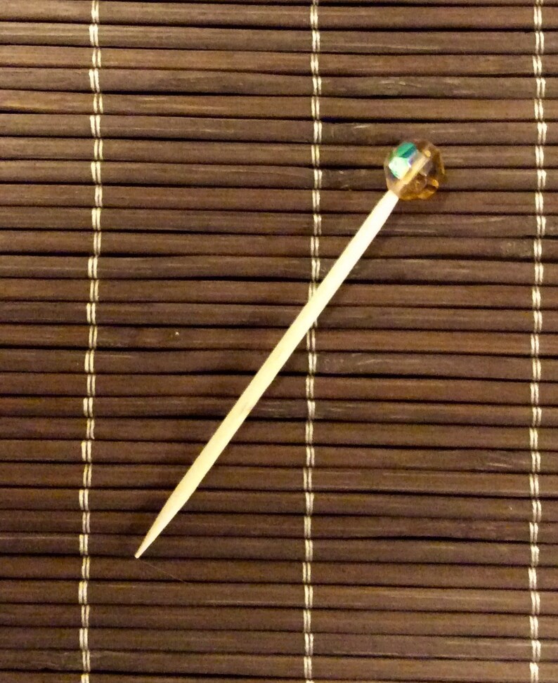 20 Cocktail Party Toothpicks With Orange-yellow Iridescent - Etsy