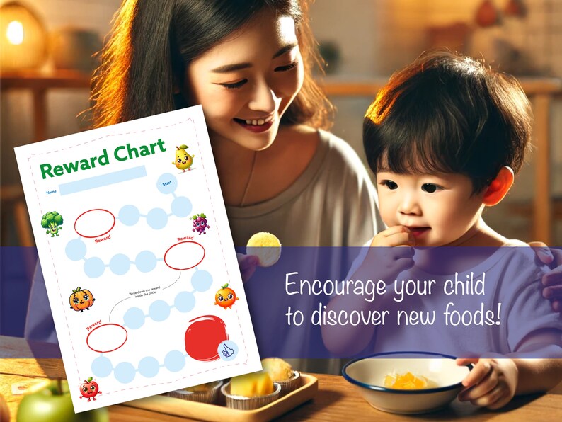 Kids Printable Reward Card for Food Tasting and Picky Eaters ...