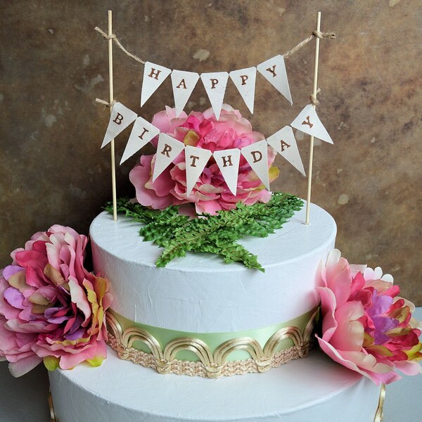 Pennant Cake Topper - Etsy