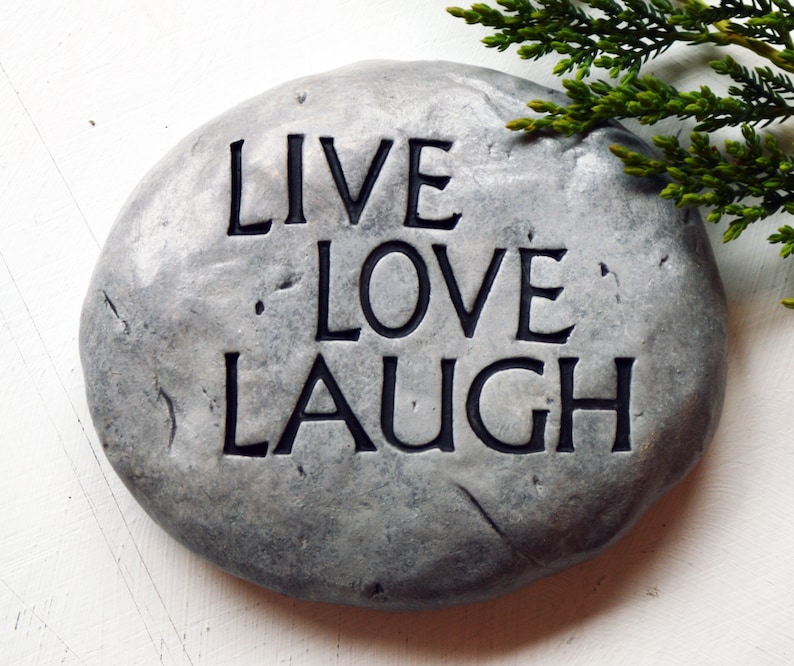 Live Love Laugh Stone / Quotes Inspirational Saying on a Rock - Etsy