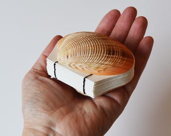 Genuine Seashell Art Journal / Blank Book / Unusual Watercolor Paper ...