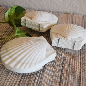 Genuine Seashell Scallop Shell Art Journal Blank Watercolor Paper ...