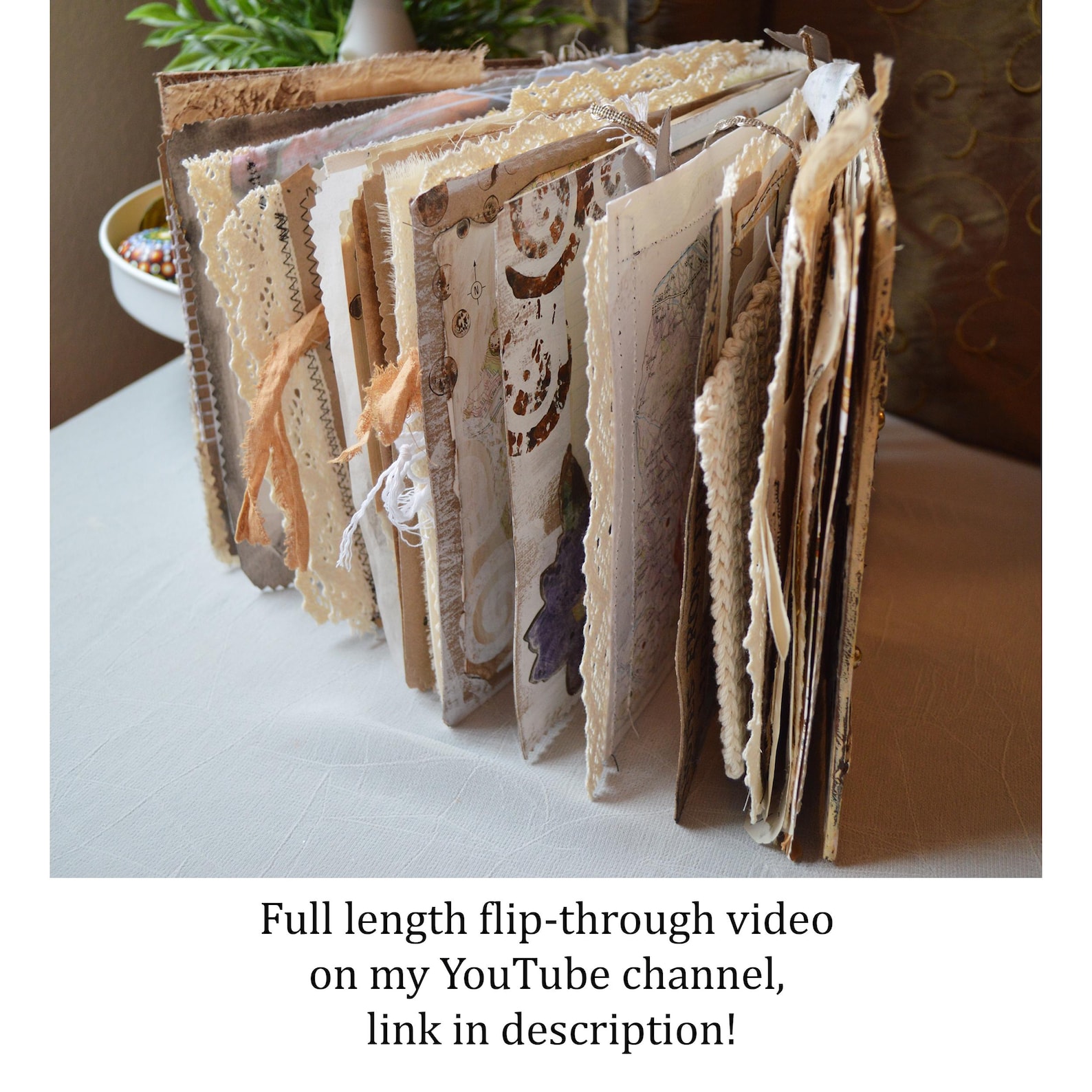 Grungy Shabby Handmade Wine Junk Journal OOAK Original Sewn Pages ...