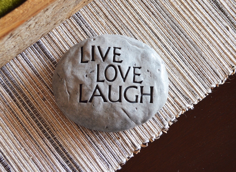Live Love Laugh Stone / Quotes Inspirational Saying on a Rock - Etsy