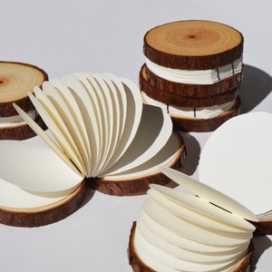 Genuine Tree Branch Slice Art Journal Blank Book Micro Watercolor Paper ...