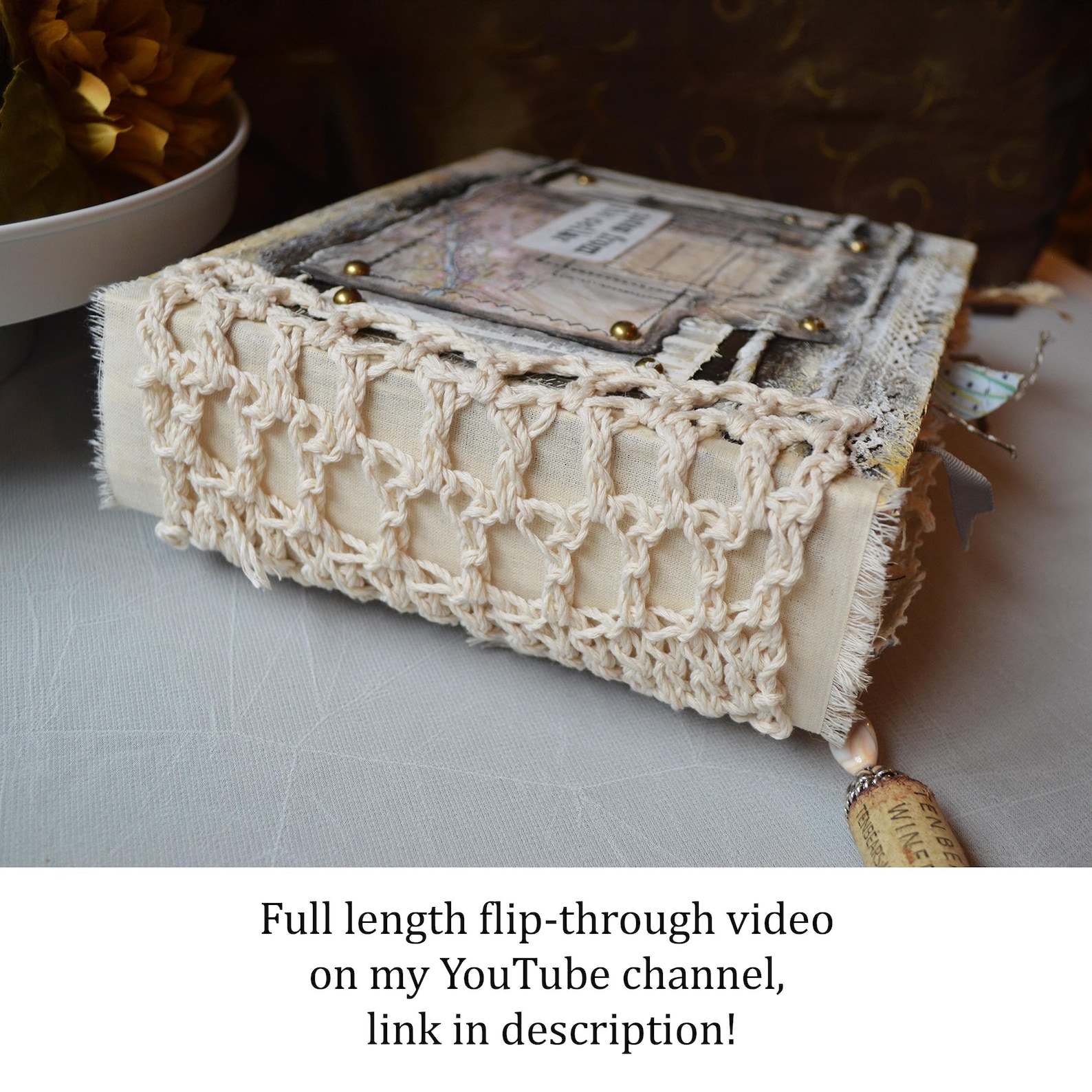 Grungy Shabby Handmade Wine Junk Journal OOAK Original Sewn Pages ...