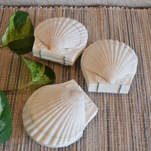 Genuine Seashell Scallop Shell Art Journal Blank Watercolor Paper ...
