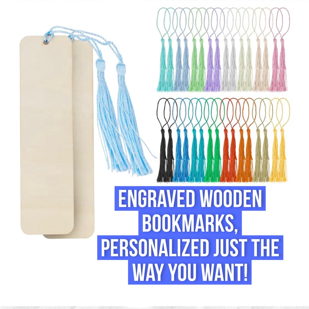 Personalized Wooden Bookmarks | Engraved Phrase or Design | Unique ...
