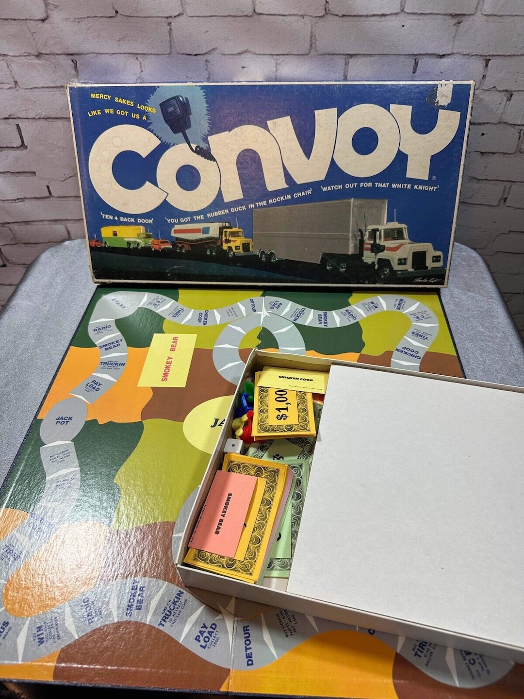 RARE Vintage 1976 convoy Trucker Board Game American Games Inc. Semi ...