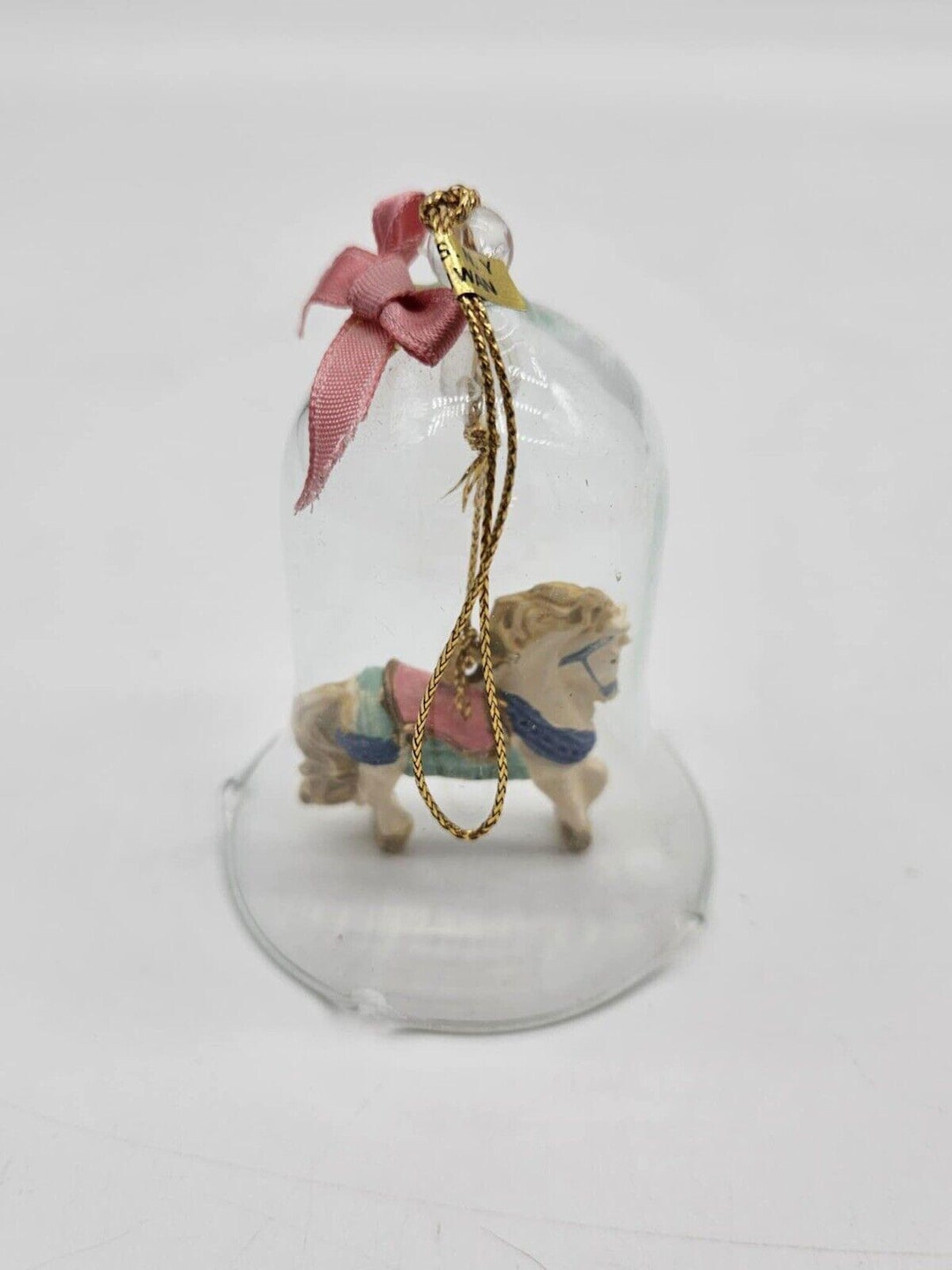 Vintage Carrousel Bell Glass Christmas Ornament Carousel Horse - Etsy