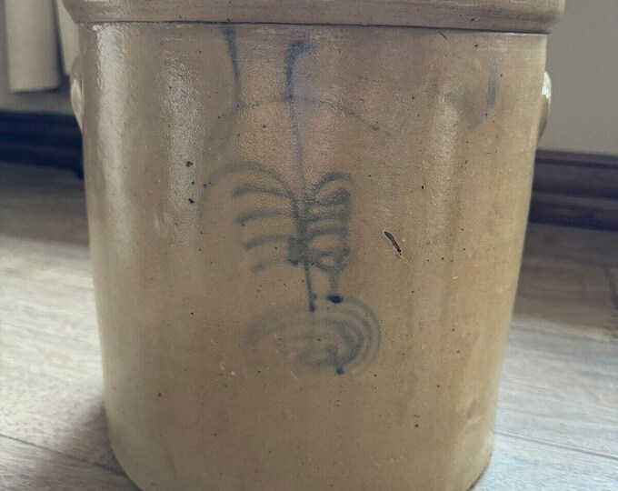 Crock/ 3 Gallon Salt Glaze Stoneware / 1800s Salt Glaze Stoneware Crock ...