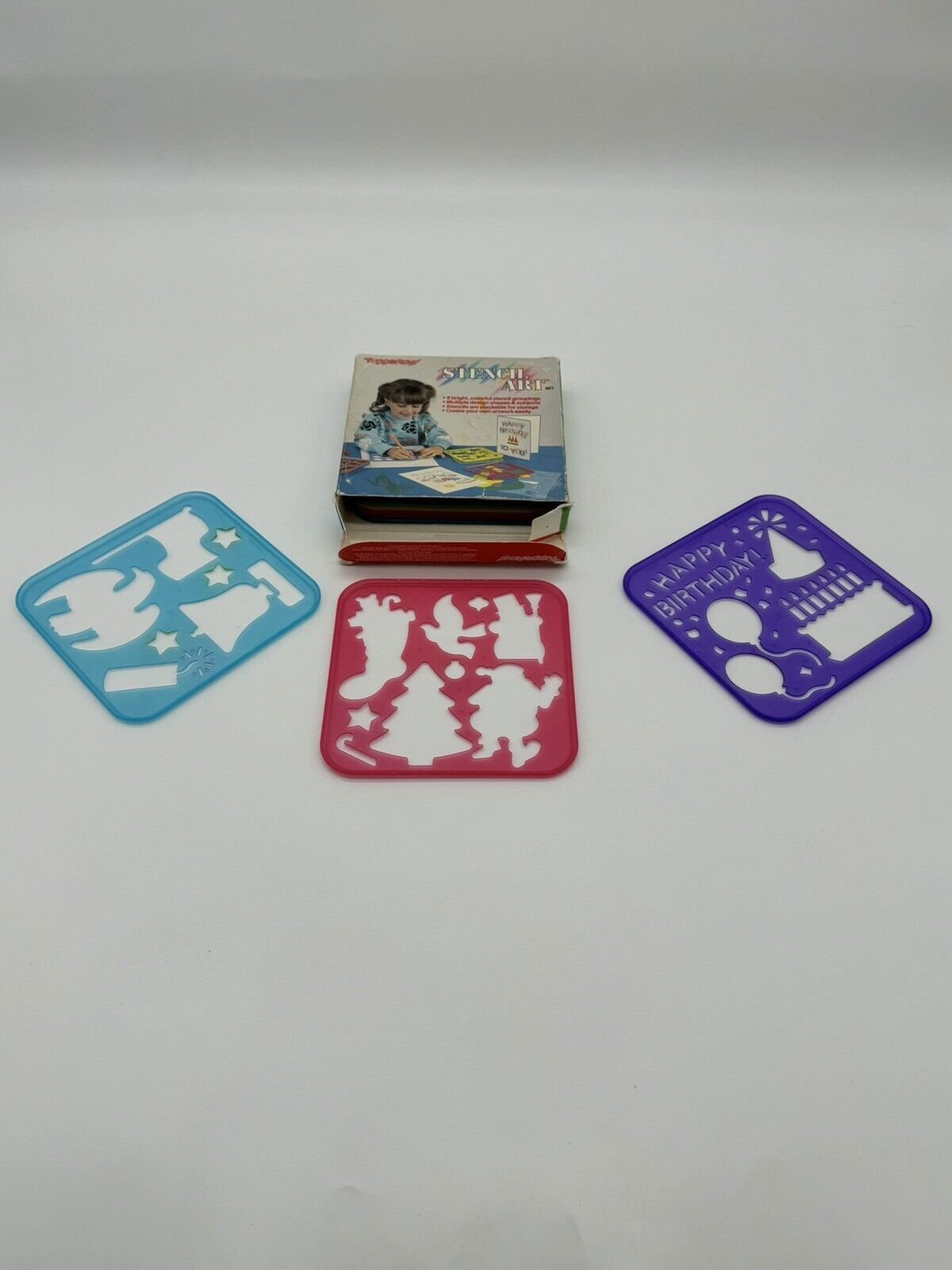 Tupperware Tuppertoys Vintage Stencil Art Set W/ 3 Xtra Totaling 11 ...