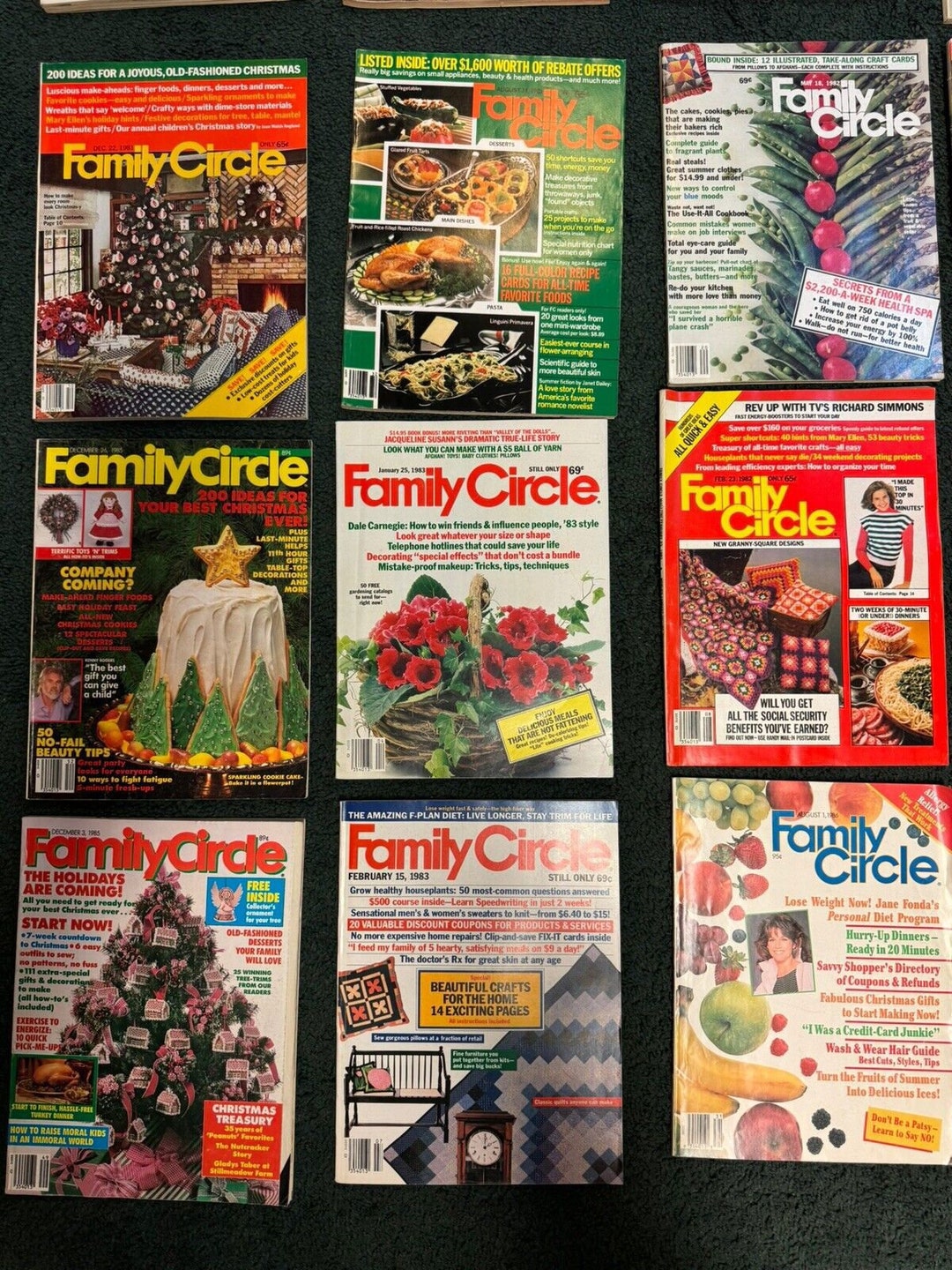 Family Circle Magazine Lot Early 1980's Lot of 9 Vintage Back Issue - Etsy