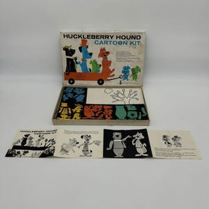 1960 Colorforms Toy Huckleberry Hound Cartoon Kit Hanna-barbera Productions - Etsy