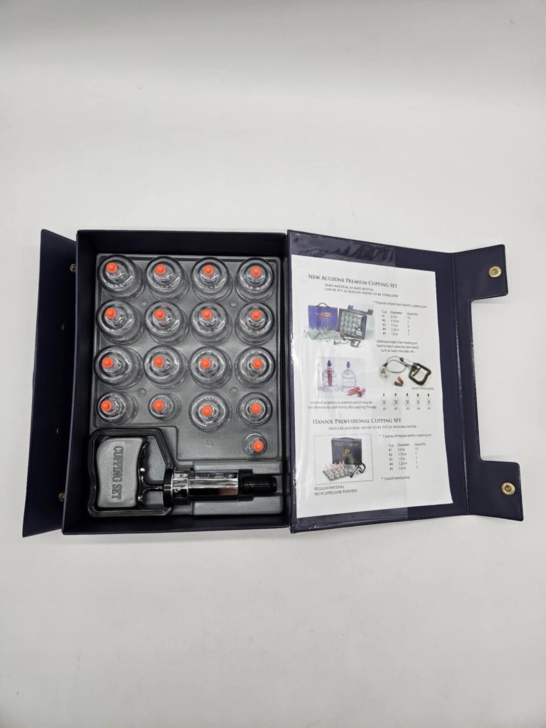 Acuzone Premium CUPPING SET Hand Pump 14 Cups in Case - Etsy