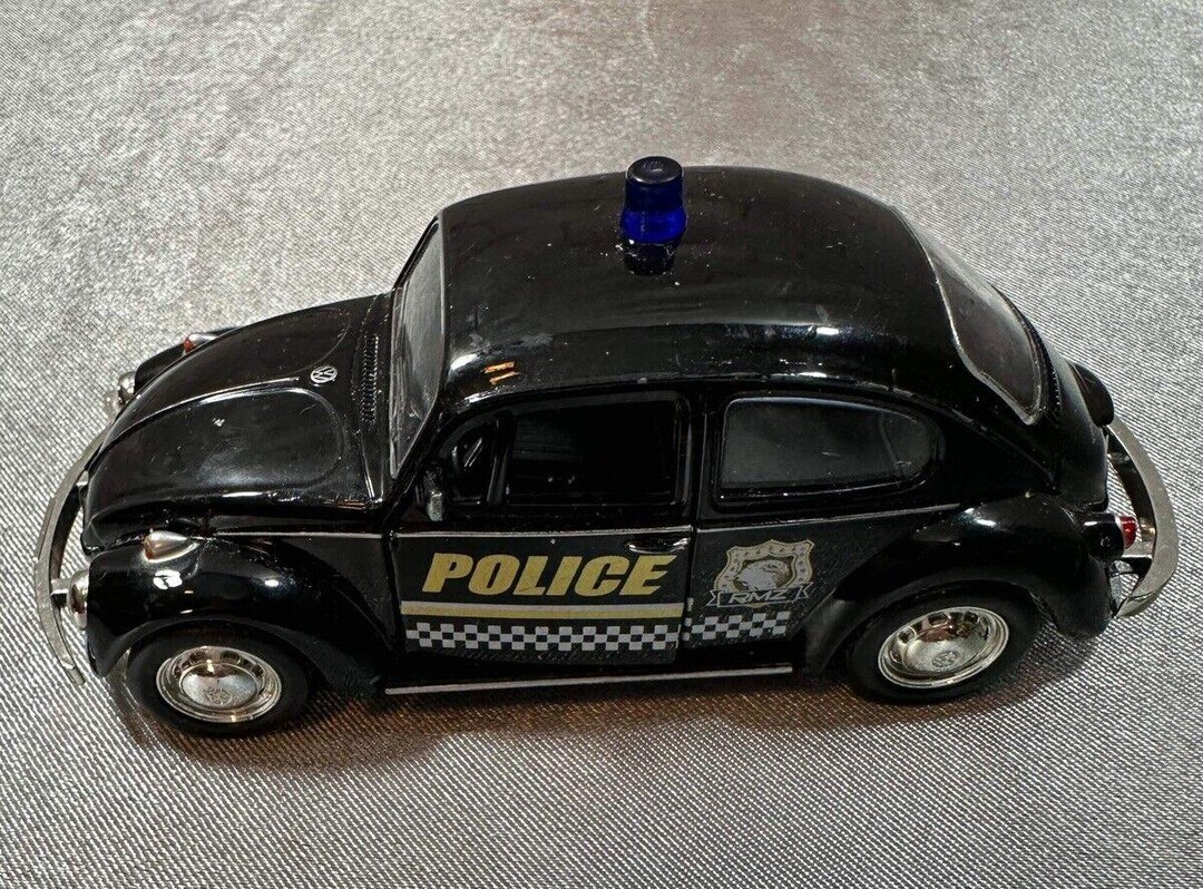 UNI Fortune Volkswagen Beetle RMZ City Black Police Car Diecast VTY 003 ...