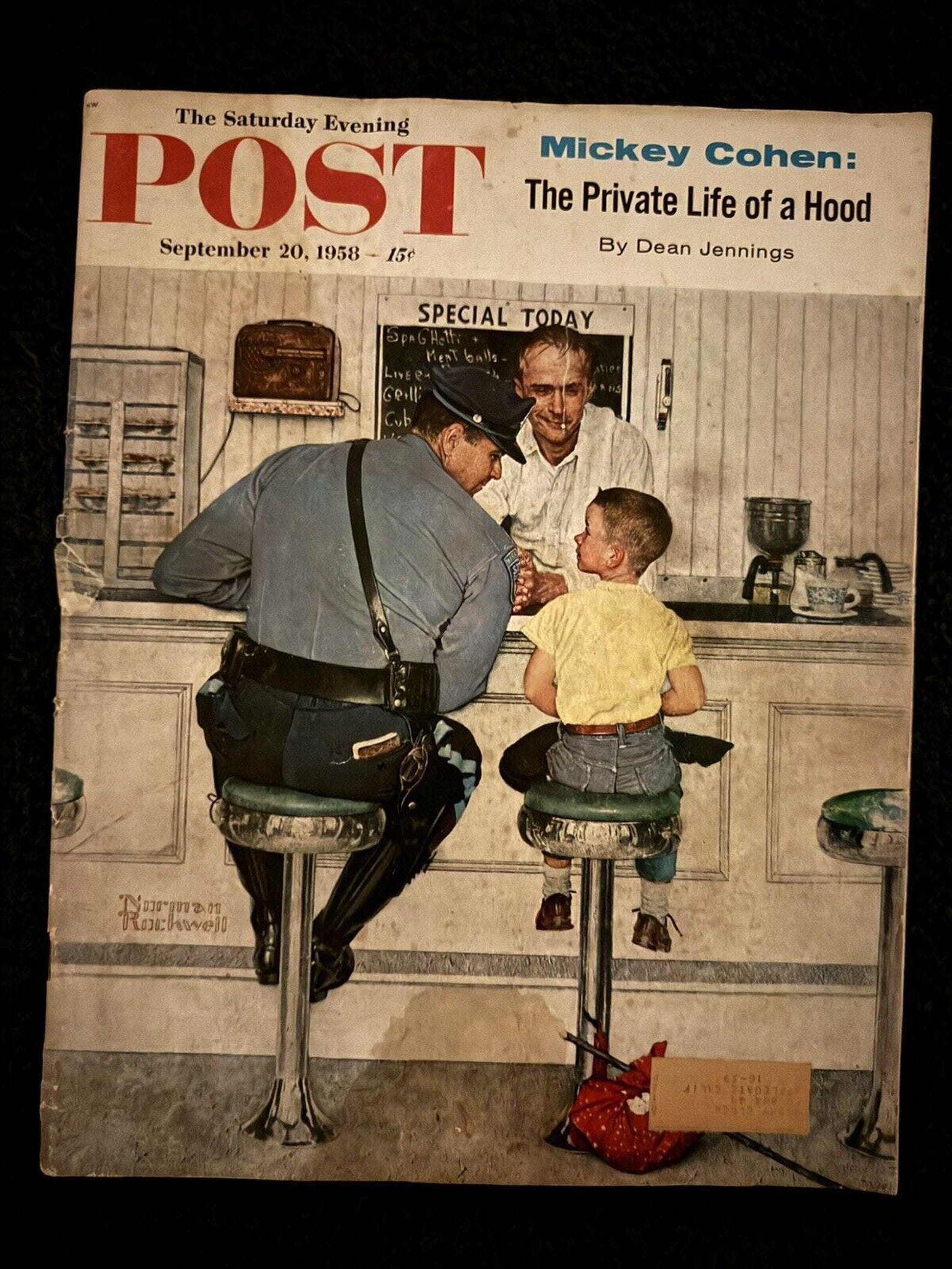 Saturday Evening Post September 20 1958 Norman Rockwell Runaway Boy ...