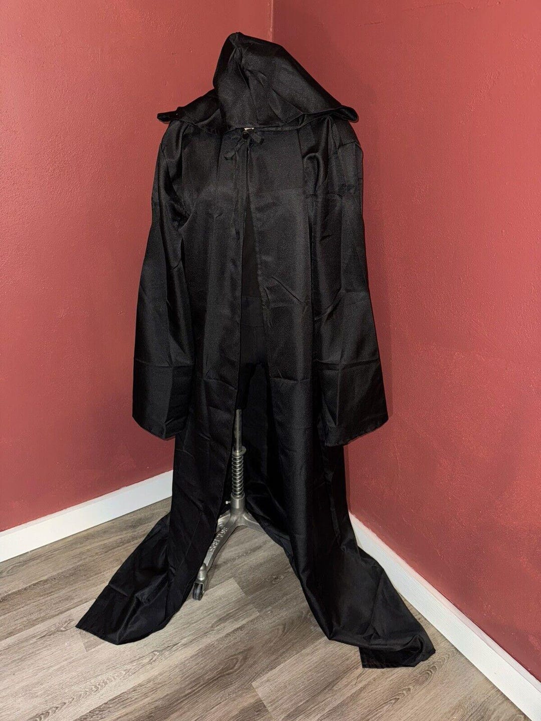 Long Black Cloak With Hood ~ Medium Size ~ Pre-owned Unisex - Etsy