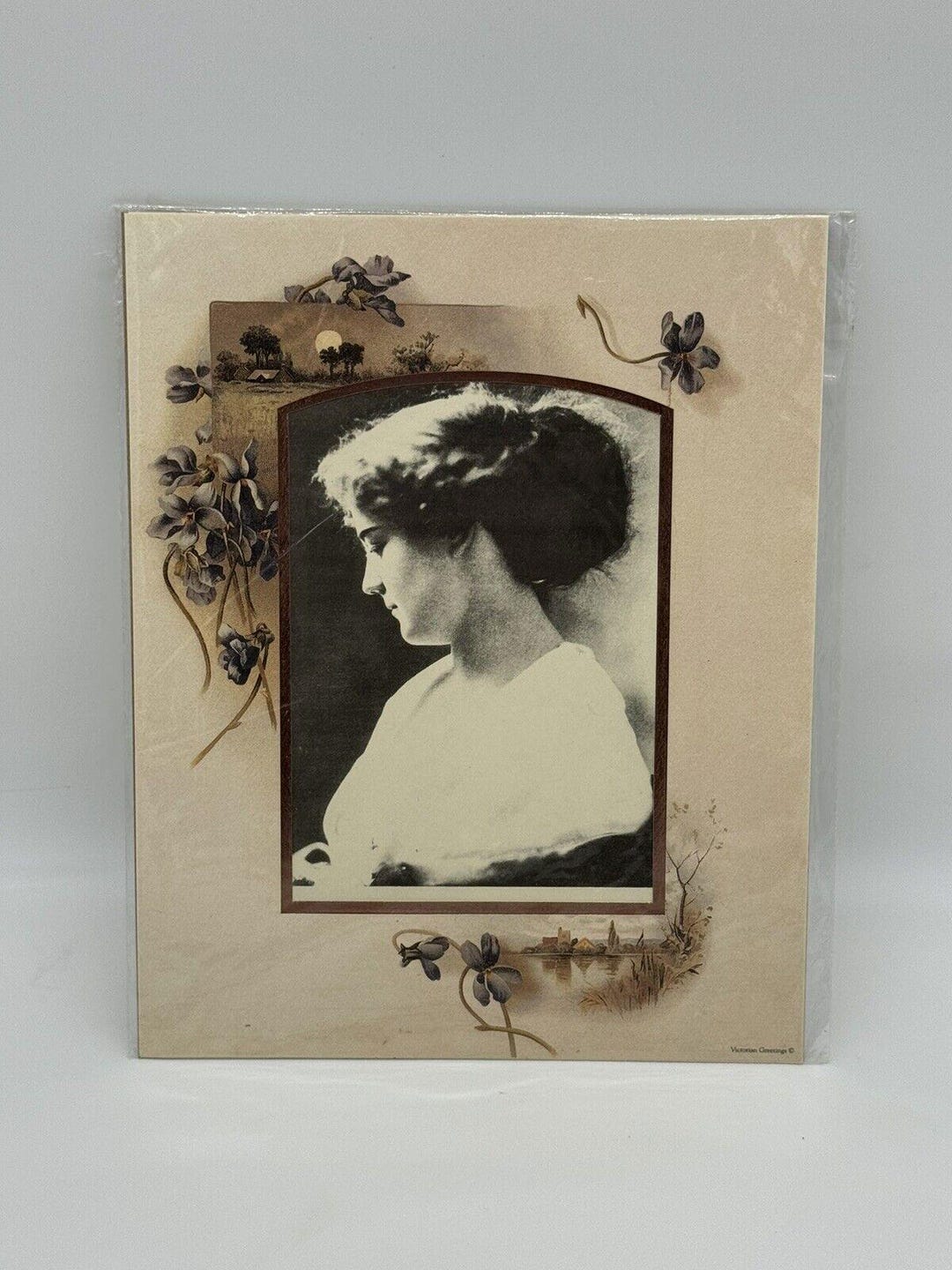 Parchment Frame Victorian Greetings Vintage Portrait Frame Scrapbook - Etsy