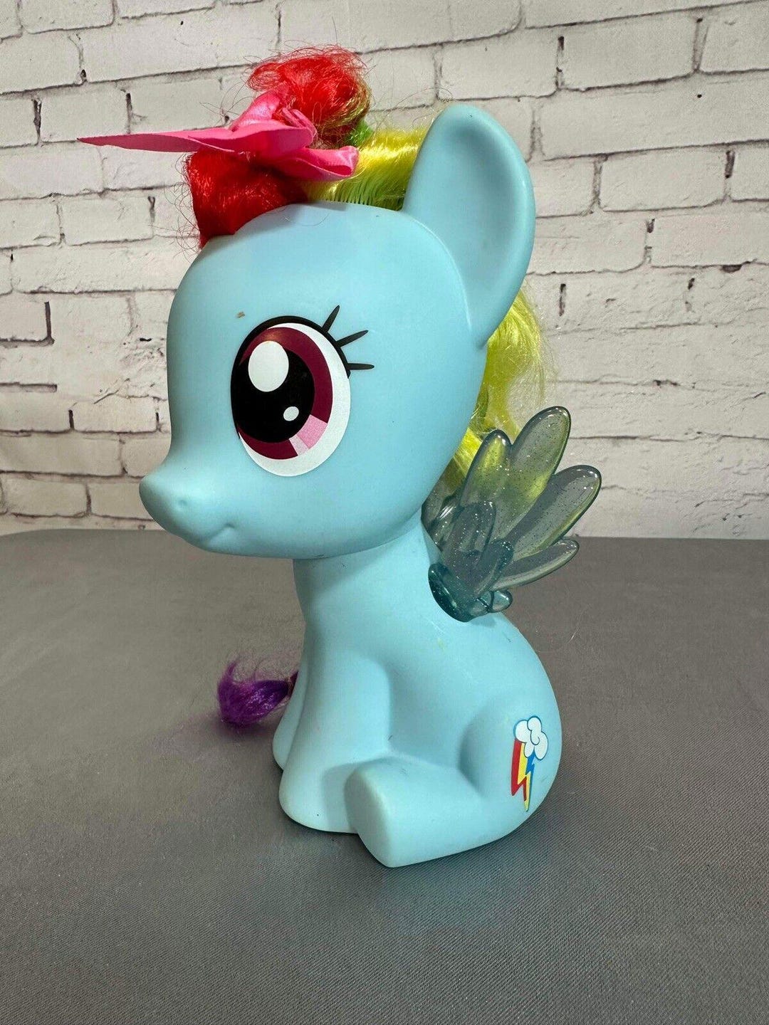 10" Hasbro 2016 Blue Rainbow Dash Sitting Figure Large My Little Pony ...