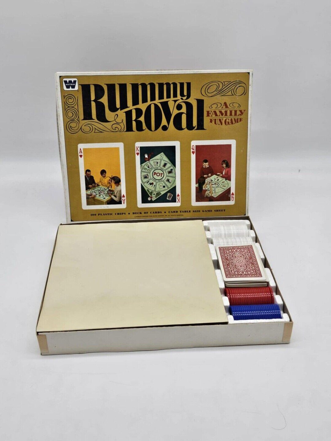 Vintage 1965 Rummy Royal Card Board Game Set Whitman 4804 Complete - Etsy