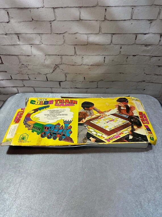Vintage 1973 edu-game the color train matching Memory… - Gem