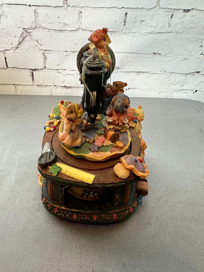 Mice Playing on Sewing Machine Music Box Plays weve Only Just Began VFG ...