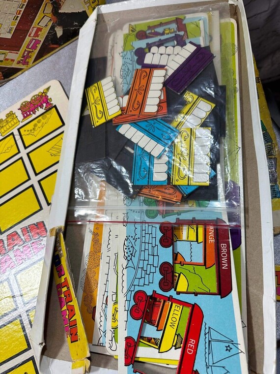 Vintage 1973 edu-game the color train matching Memory… - Gem