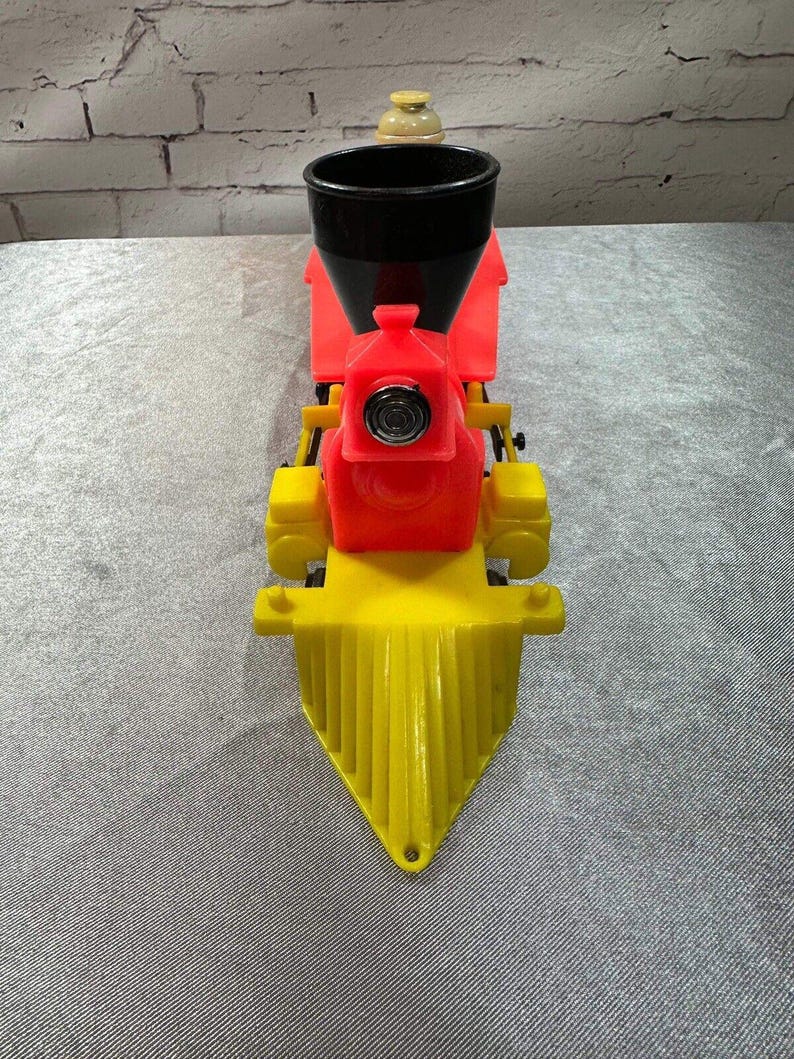 Vintage Tim-mee Toys 7676/81 Red & Yellow Plastic Steam Engine Train ...