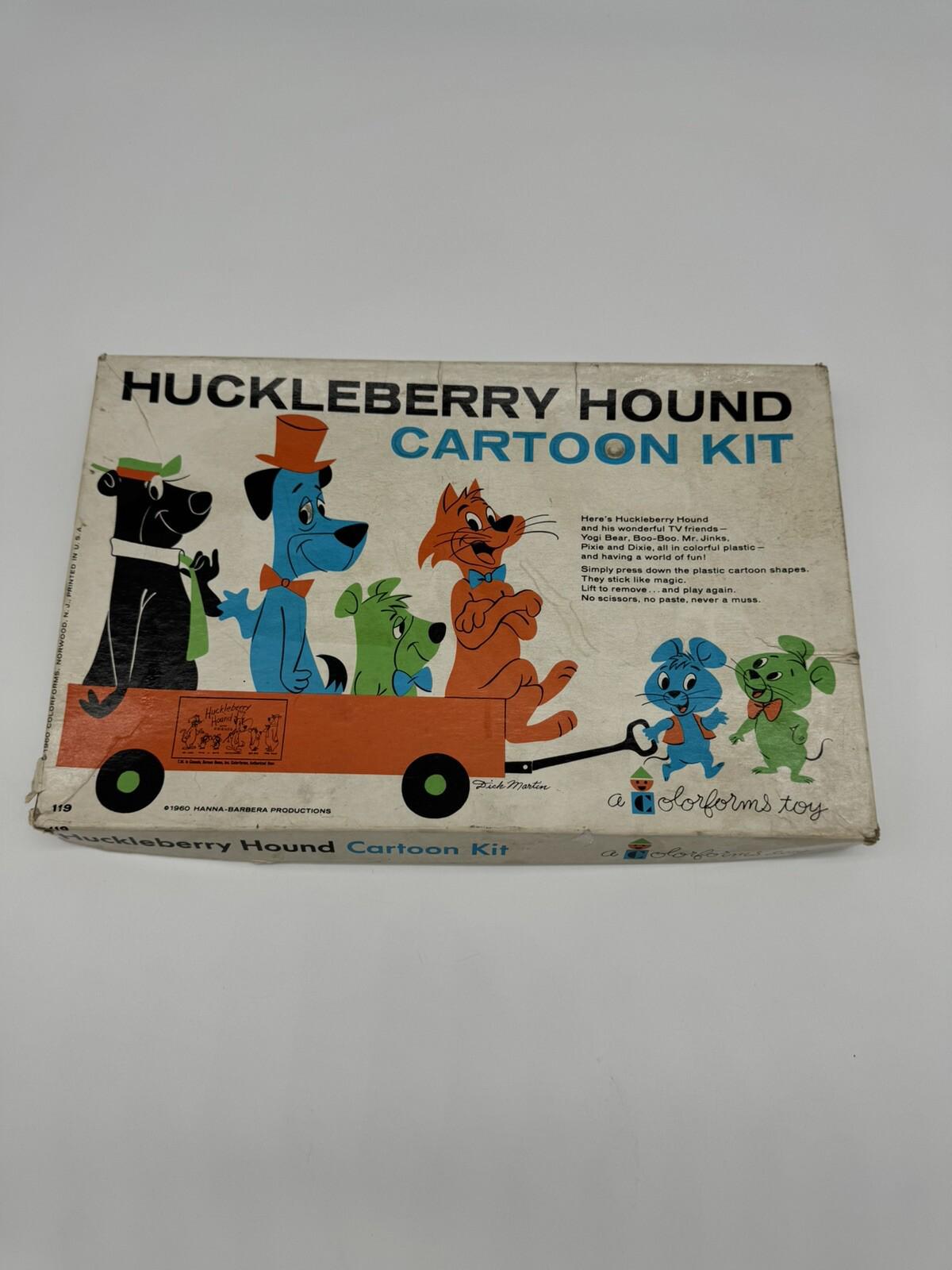 1960 Colorforms Toy Huckleberry Hound Cartoon Kit Hanna-barbera ...