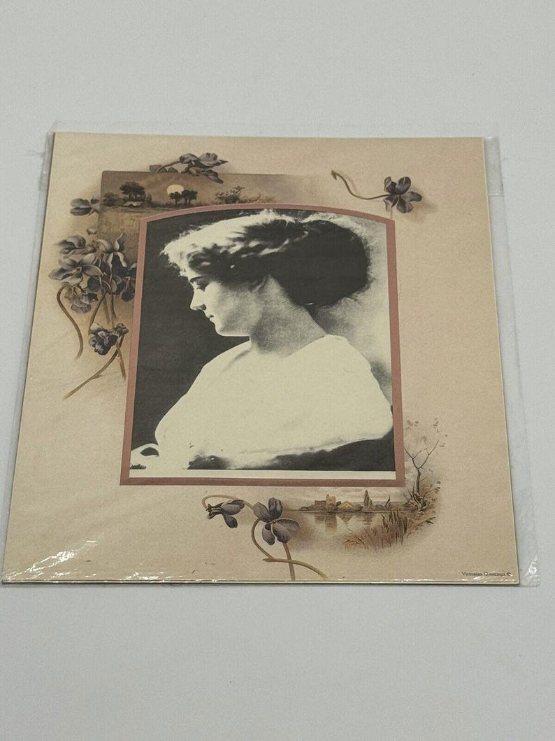 Parchment Frame Victorian Greetings Vintage Portrait Frame Scrapbook - Etsy