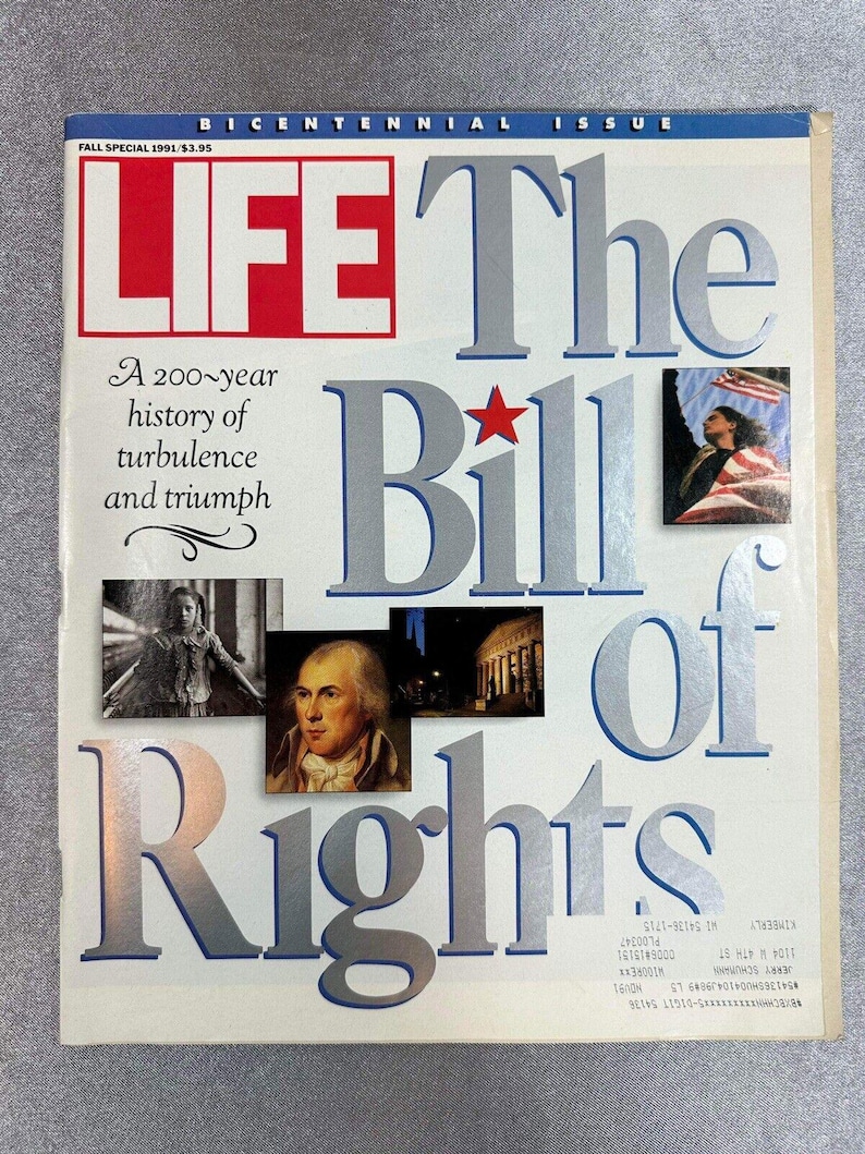 Life Magazine Fall Special Issue 1991 the Bill of Rights Bicentennial ...