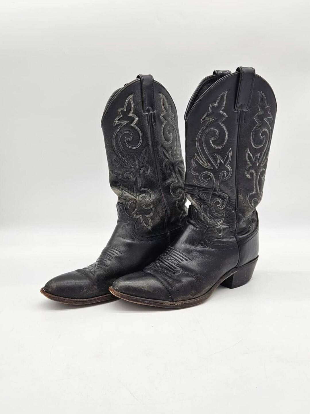 Justin Style 1409 Boots 8.5 EE Men's Western Cowboy Boot Buck Black ...