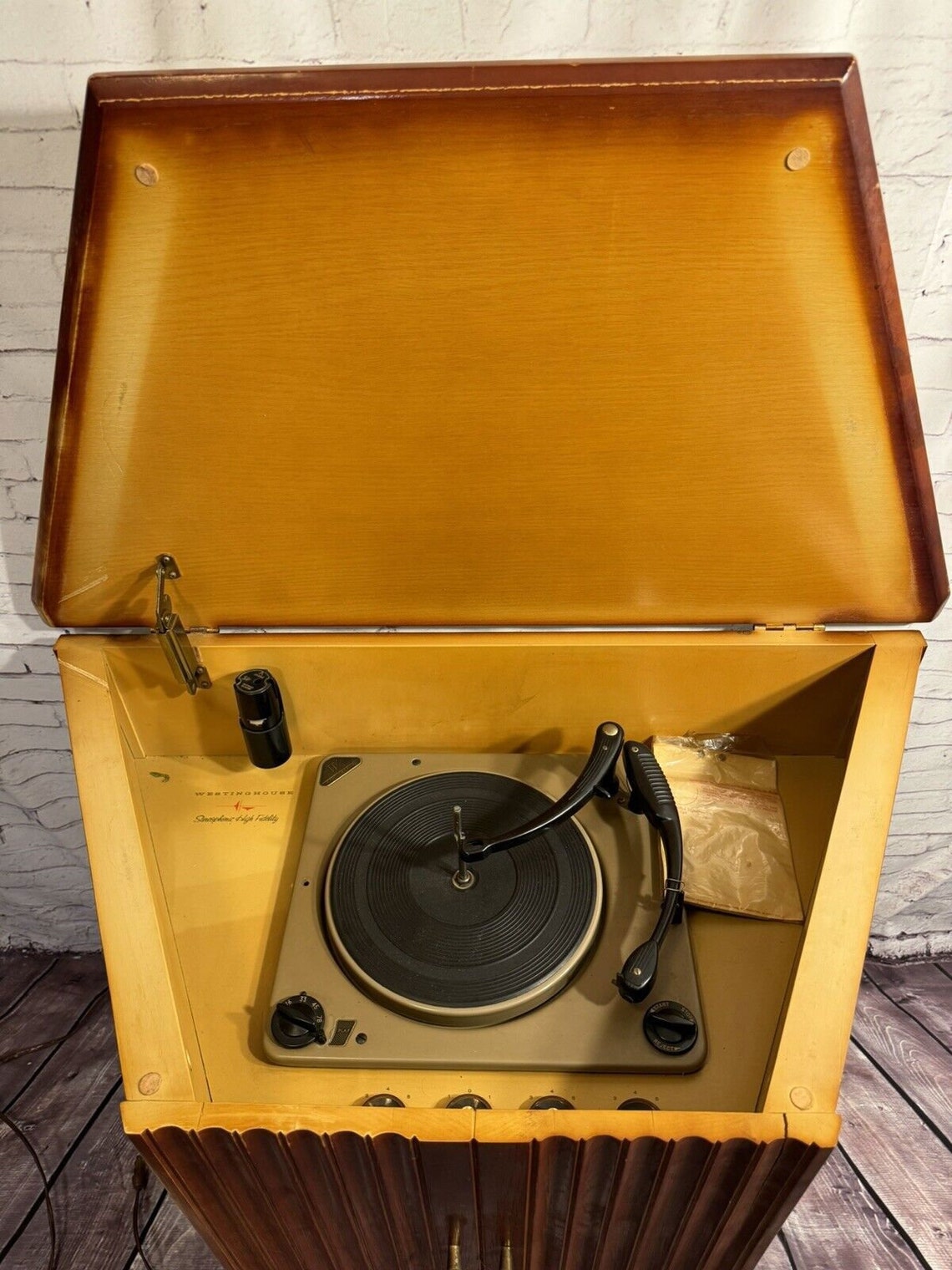 50s WORKING Mid Century Westinghouse Record Player Turntable Diamond ...