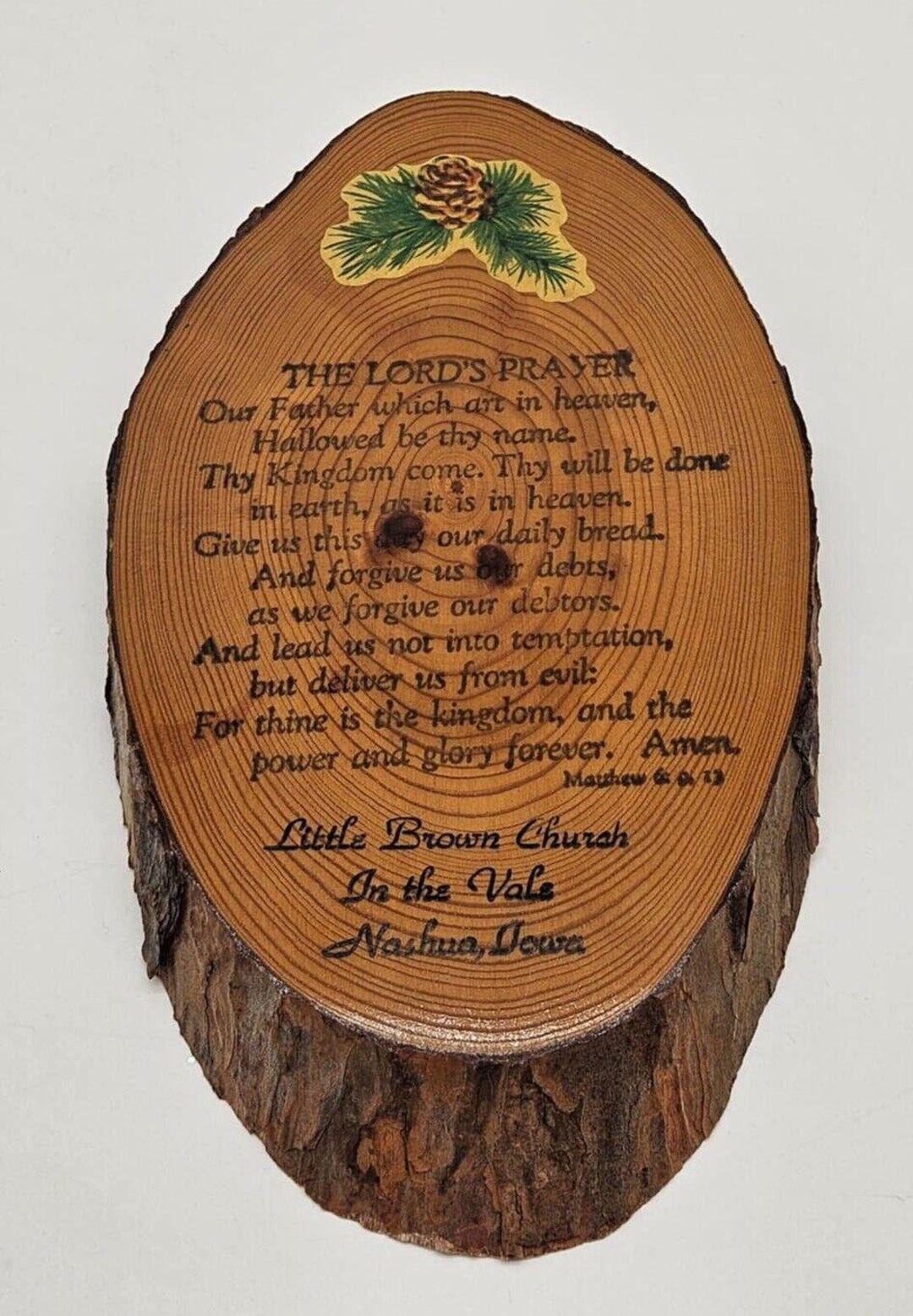 Antique Rochester Mn Decoupage Pine Tree Wall Plaques 1950 's - Etsy