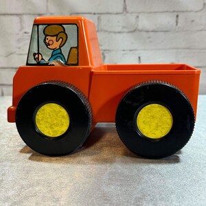 Vintage Orange Tupperware Tupper Toys Pick-em-up Truck 1342 Toy Car VTY ...