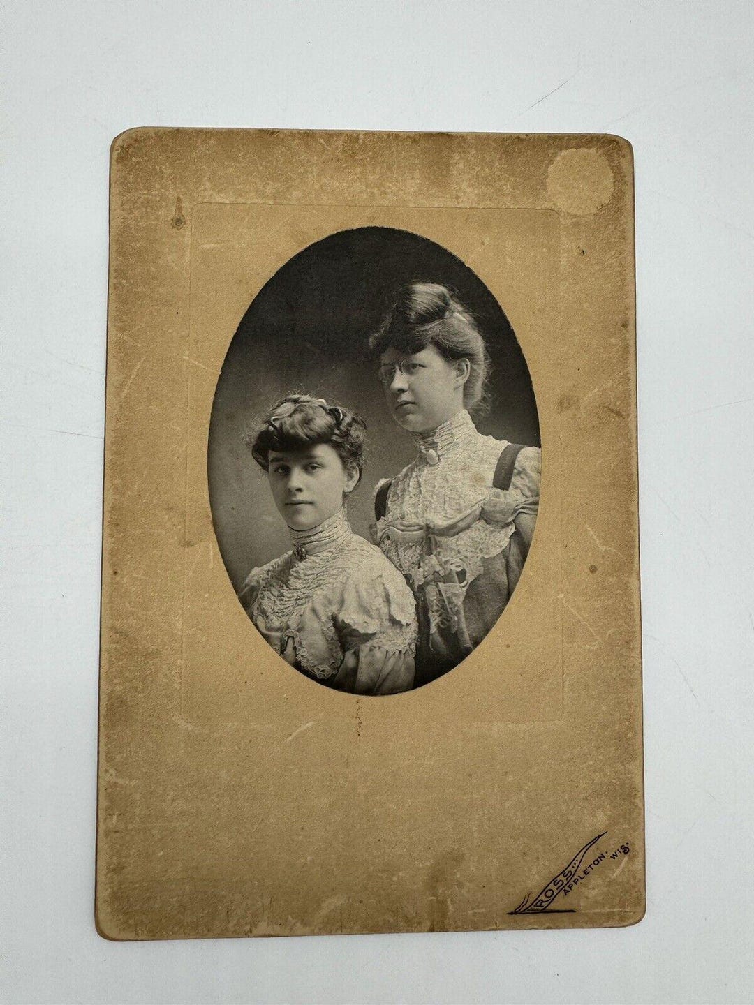 Circa 1890'S Cabinet Card Featuring 2 Women Victorian Dress ~ Ross ...