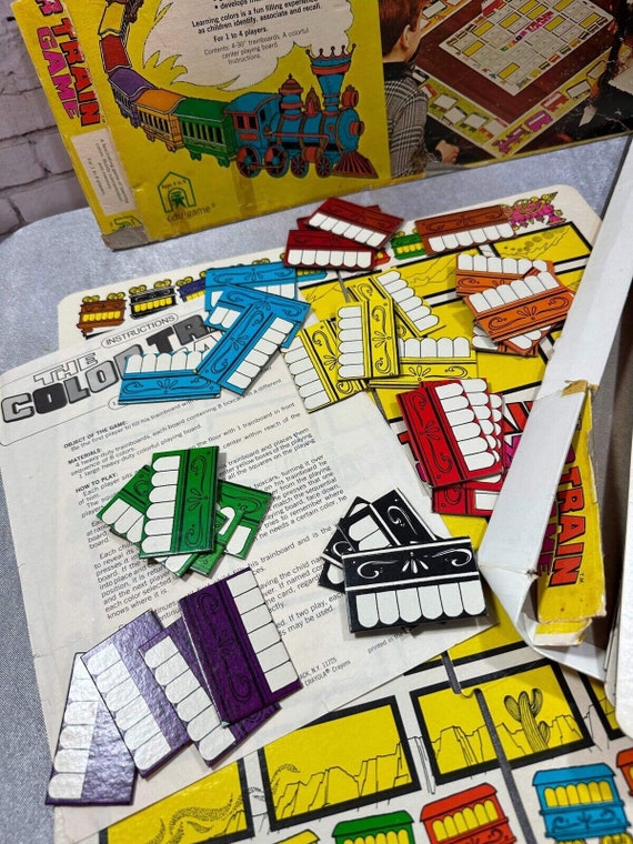 Vintage 1973 edu-game the color train matching Memory… - Gem