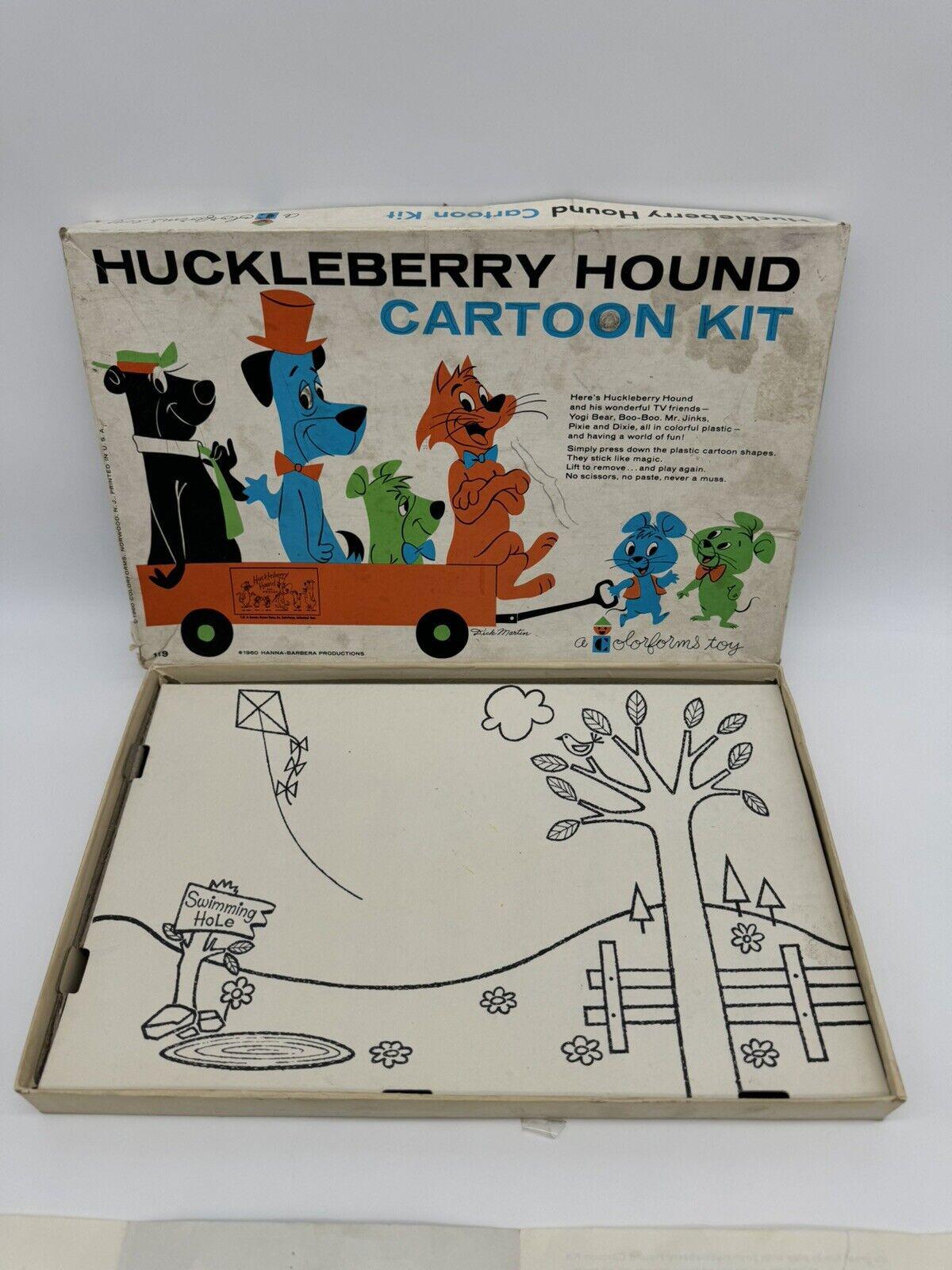 1960 Colorforms Toy Huckleberry Hound Cartoon Kit Hanna-barbera ...