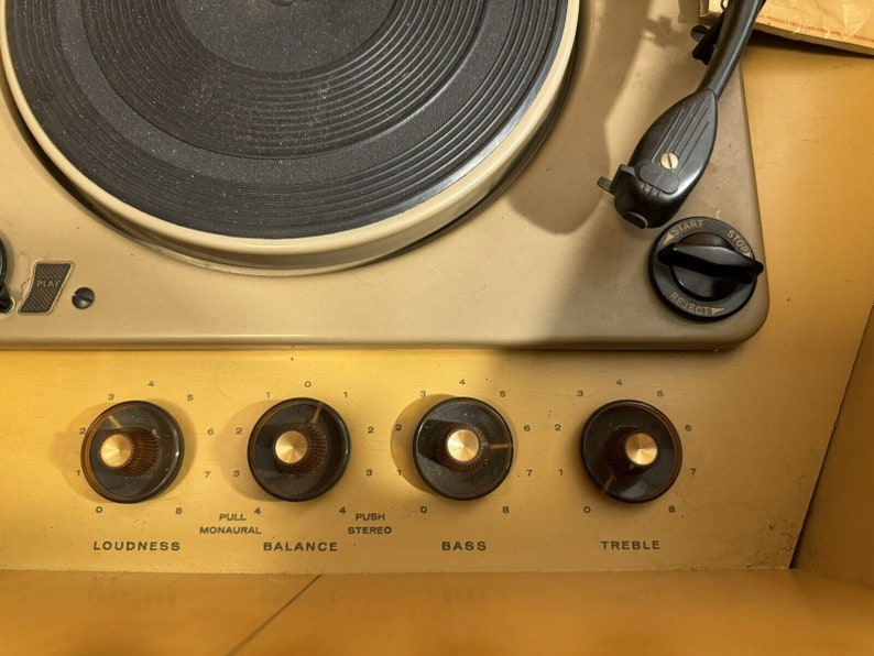 50s WORKING Mid Century Westinghouse Record Player Turntable Diamond ...