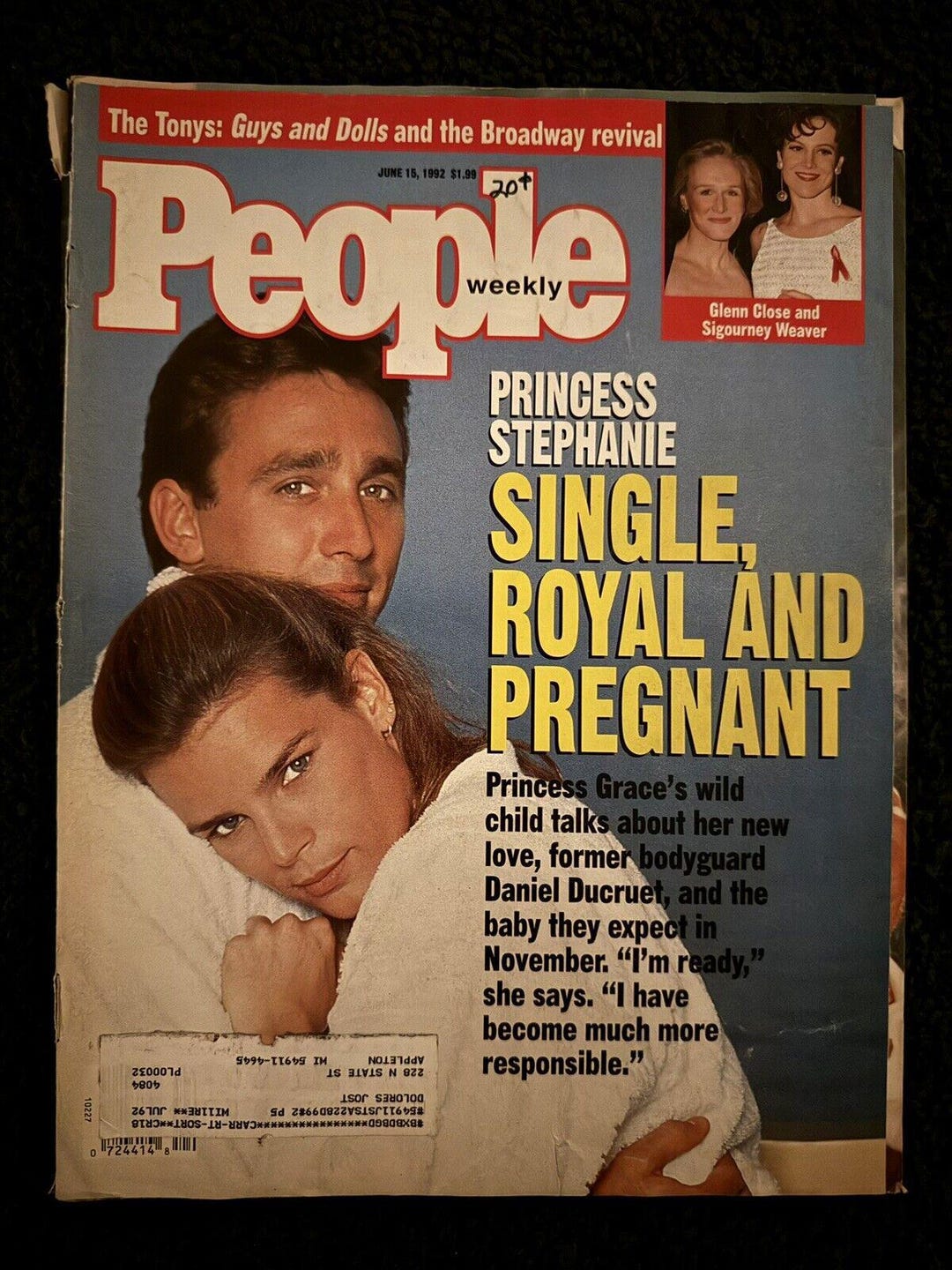 People Weekly June 1992 Princess Stephanie Pregnant Glenn Close - Etsy