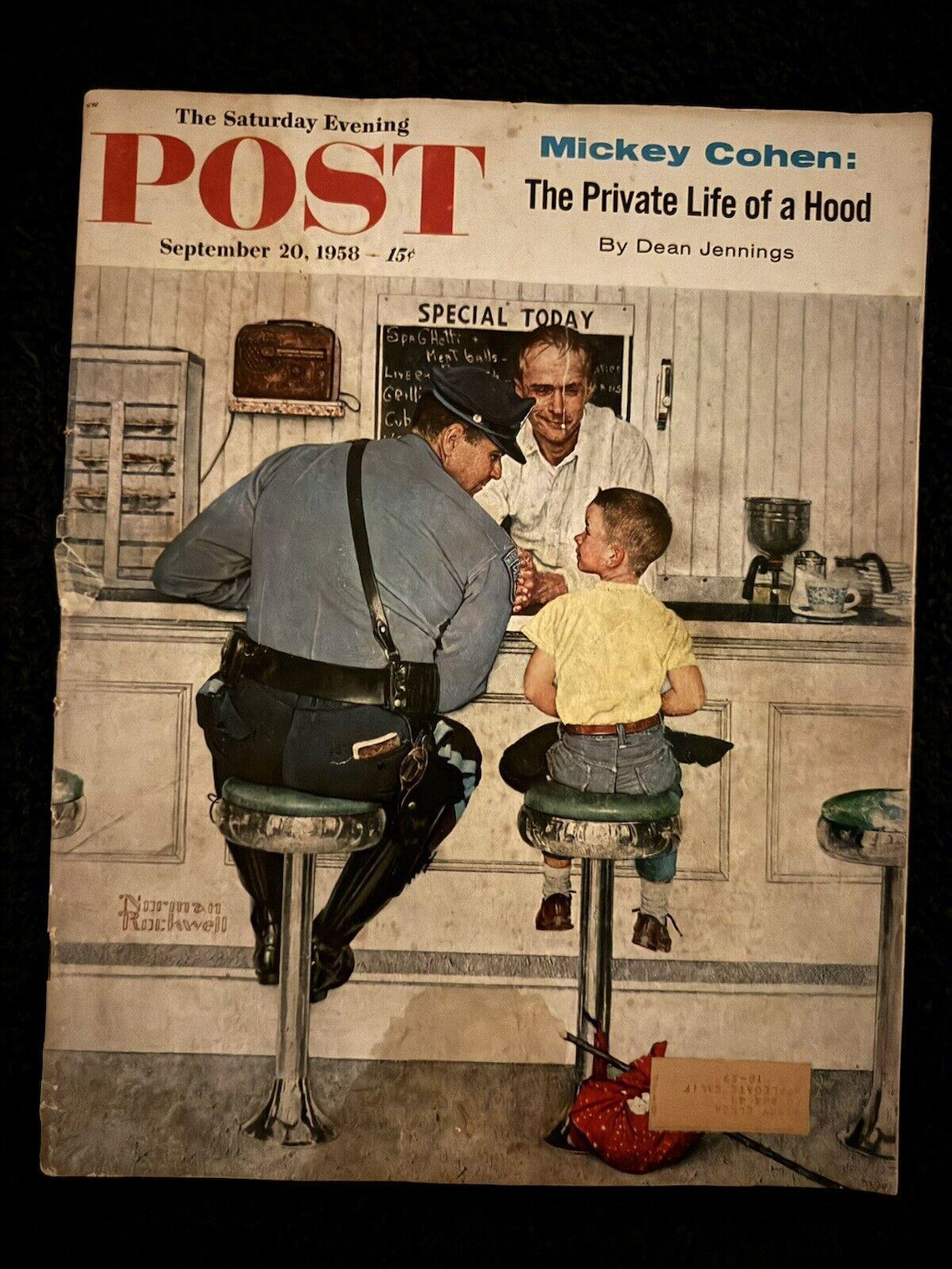 Saturday Evening Post September 20 1958 Norman Rockwell Runaway Boy ...