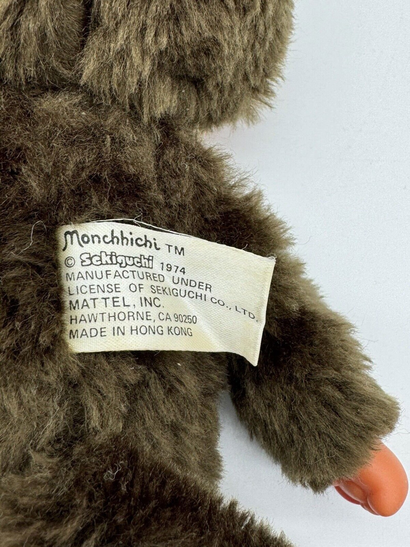 Vintage Sekiguchi Monchhichi Monkey Girl 1974 Plush Doll Mattel Stuffed ...