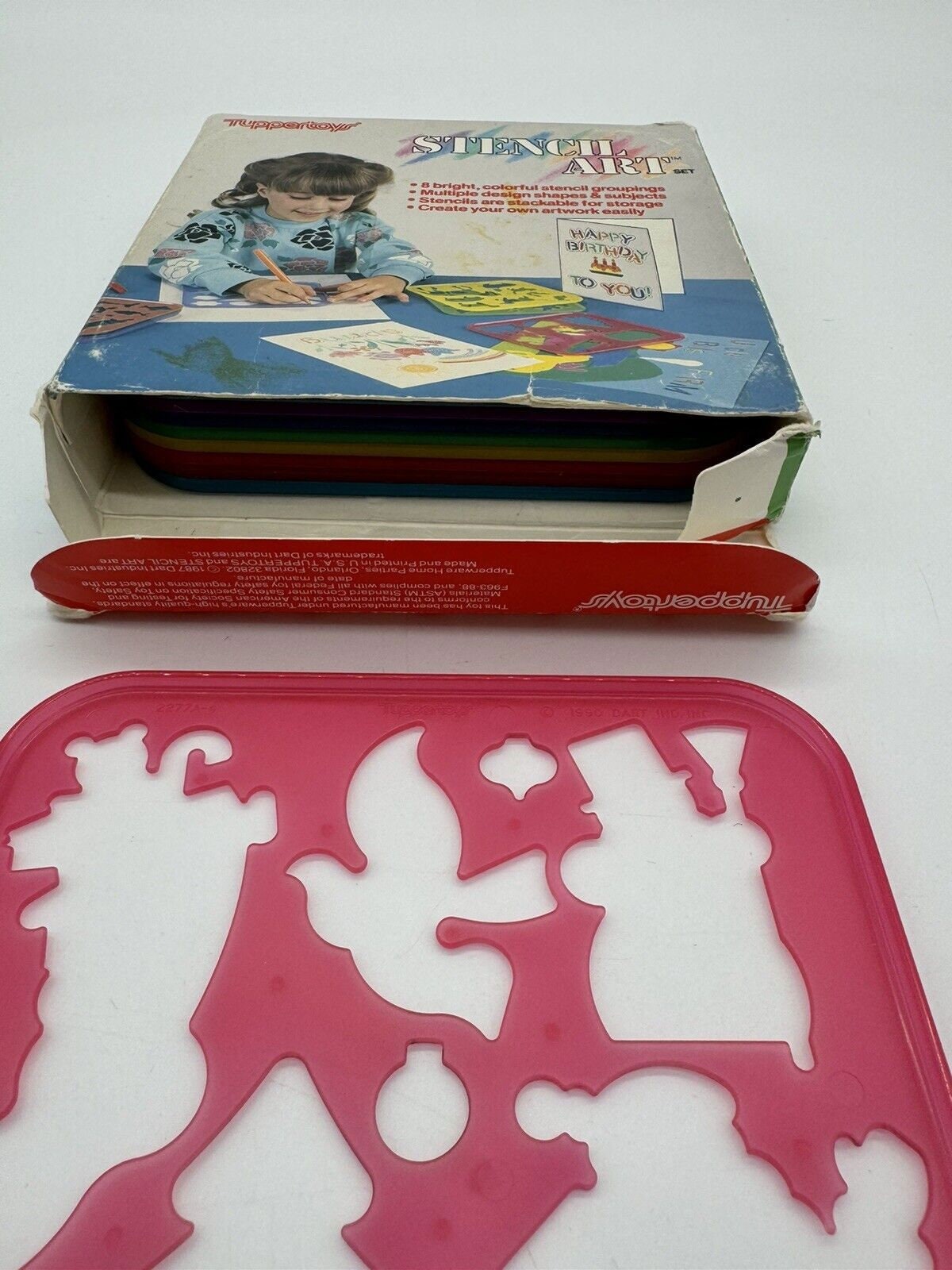 Tupperware Tuppertoys Vintage Stencil Art Set W/ 3 Xtra Totaling 11 ...