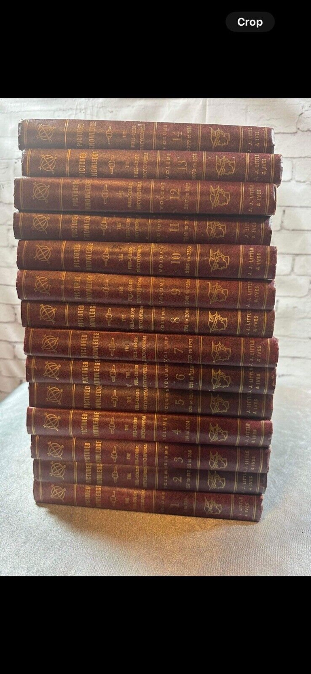 1956 Pictured Knowledge the Full Color Encyclopedia Set Volumes 1-14 ...