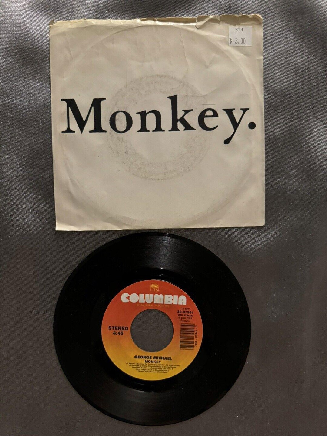 George Michael - Monkey - RECORD & Picture SLEEVE (45RPM 7”) - Etsy