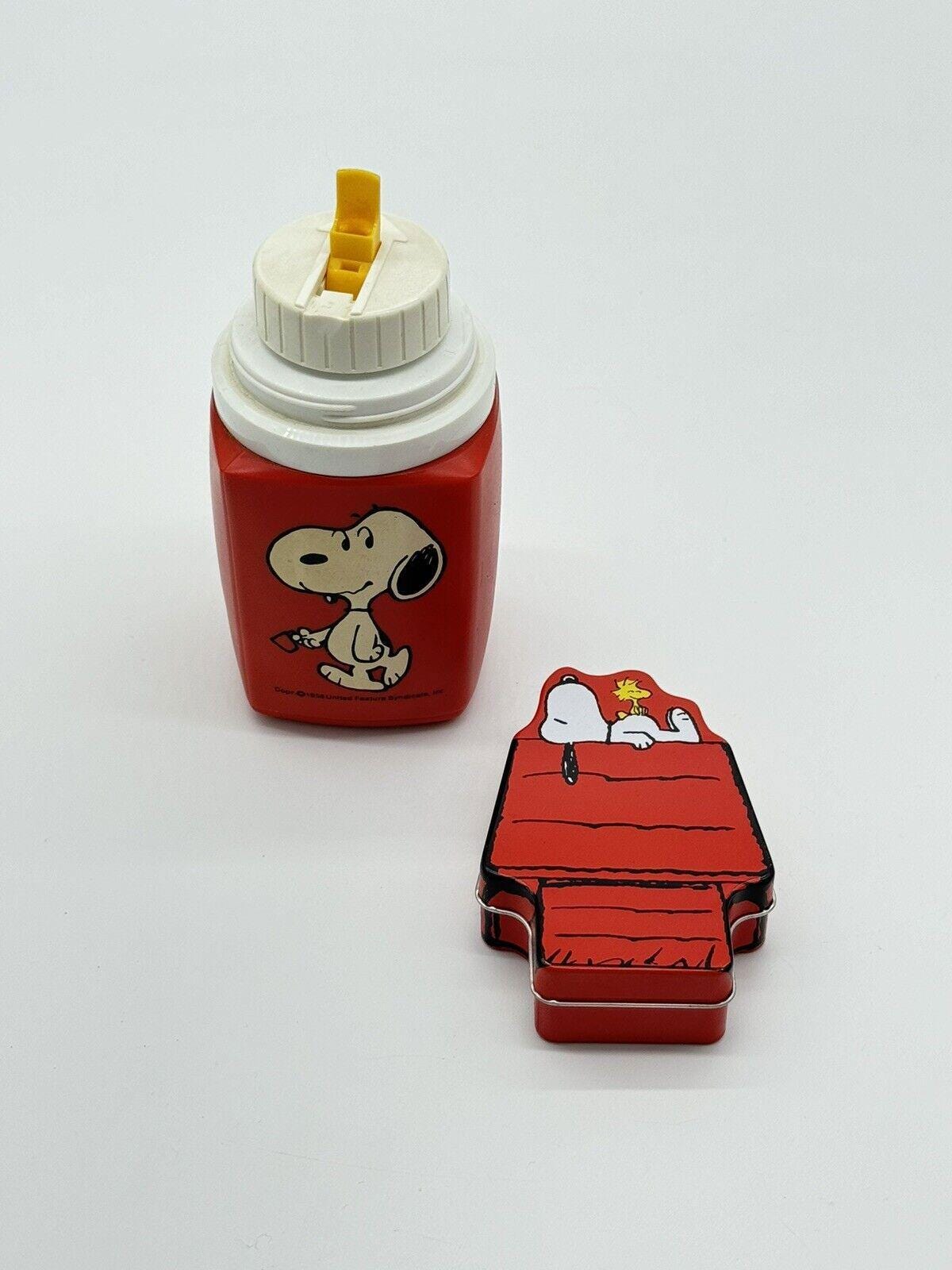 Vintage Snoopy Thermos & Tin - Etsy